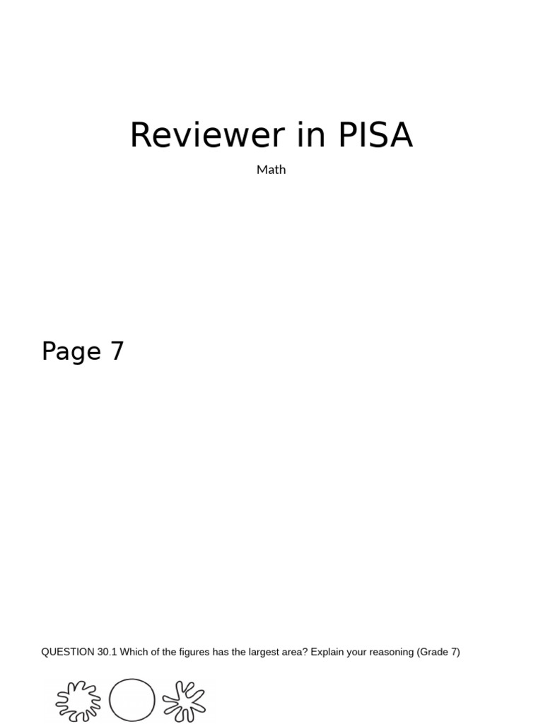 Reviewer in PISA | PDF | Area | Euclidean Geometry