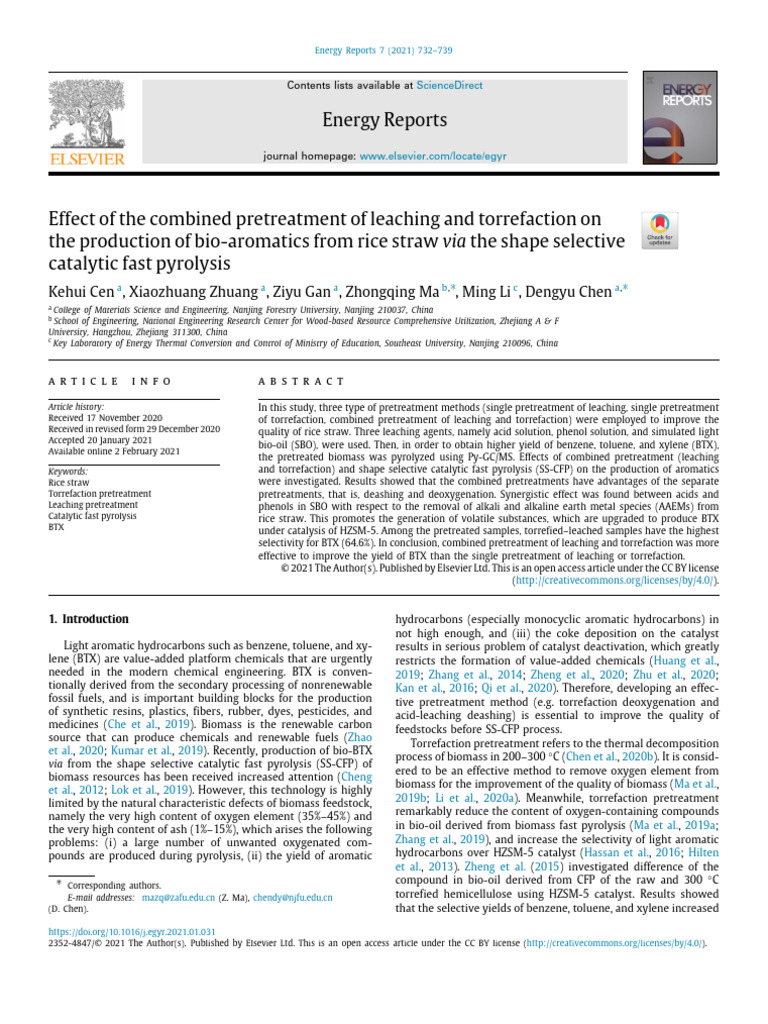 Effect of The Combined Pretreatment of Leaching and Torrefaction | PDF ...