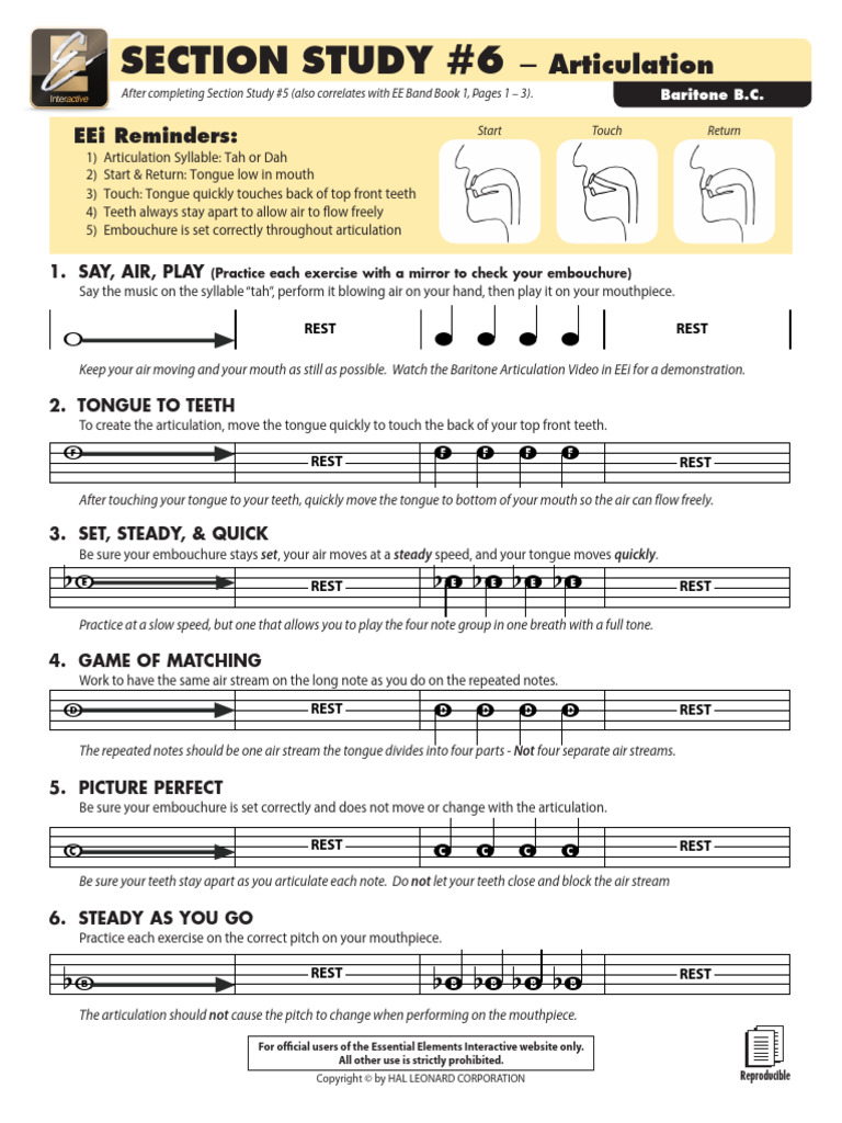 Ee I Baritone BC Study 6 | PDF