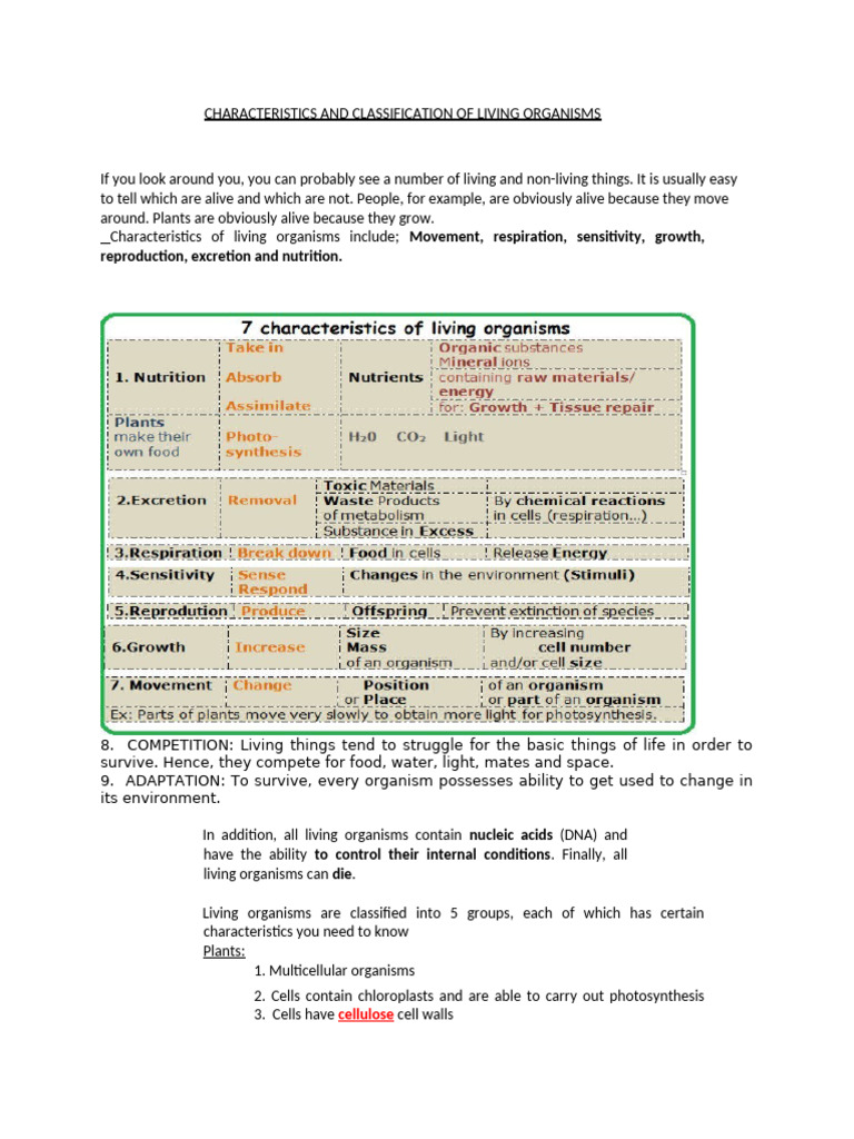 Year 9 Notes On Classification | PDF | Cell (Biology) | Virus