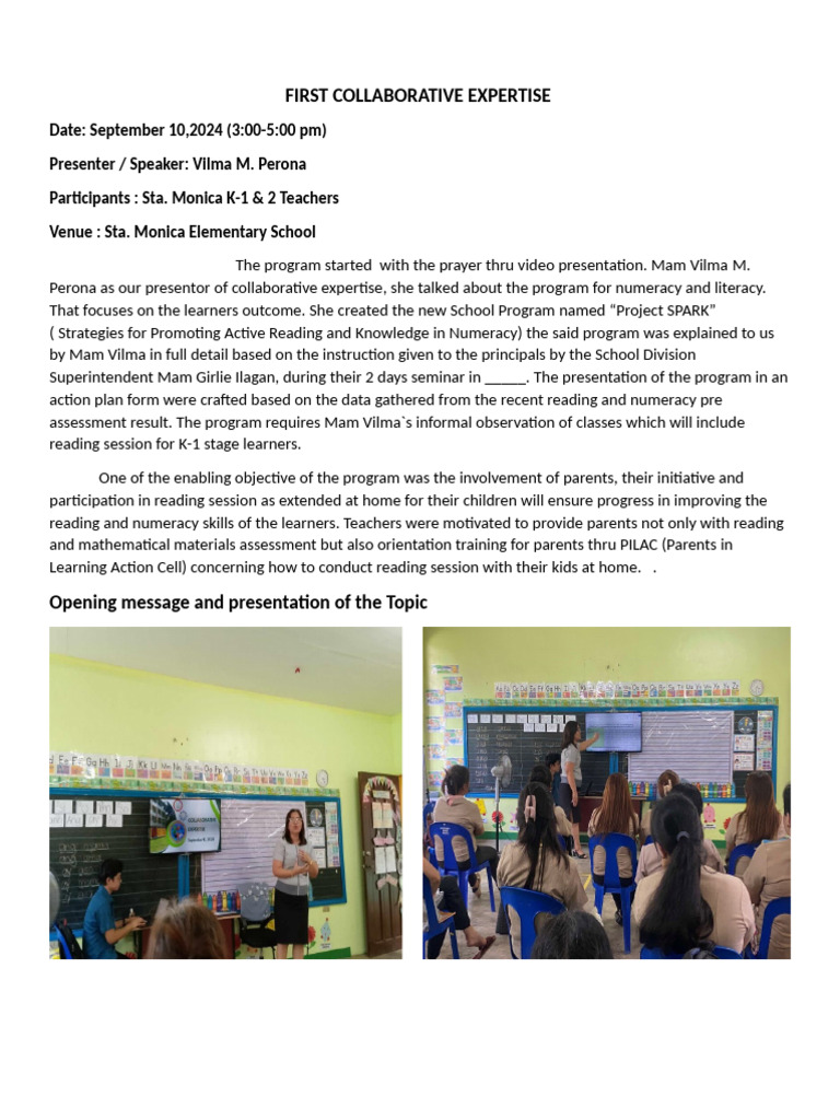 First Collaborative Expertise Egr | PDF