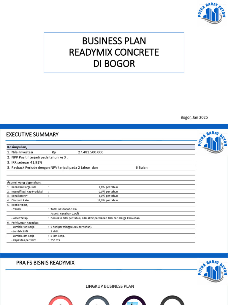 Business Plan Readymix Concrete (Batching Plan) | PDF