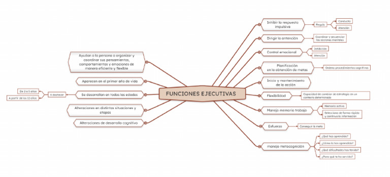 Mapa funciones ejecutivas | PDF