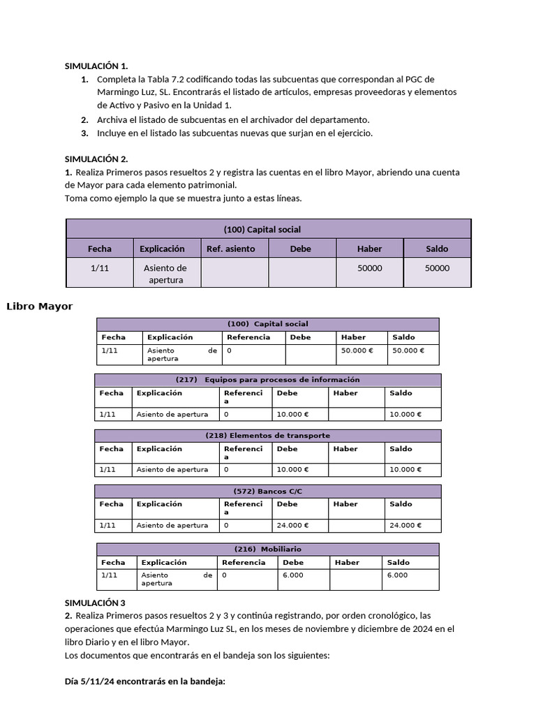 SIMULACIONES T7 | PDF | Contabilidad | Factura