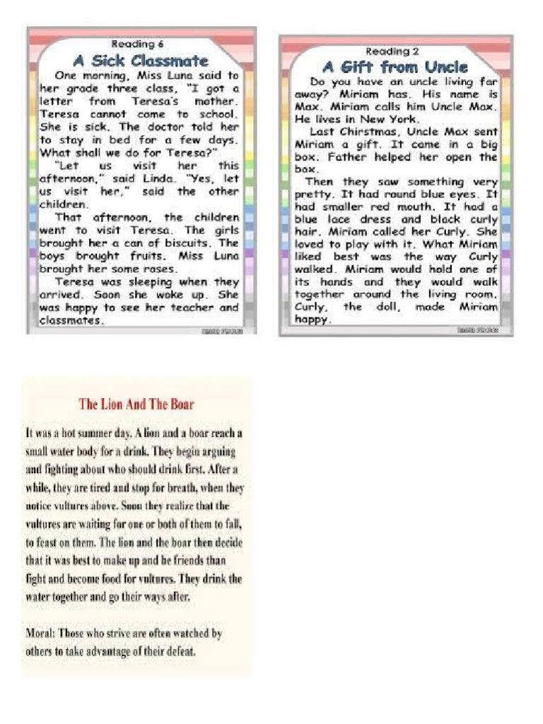 Grade 3 Story | PDF