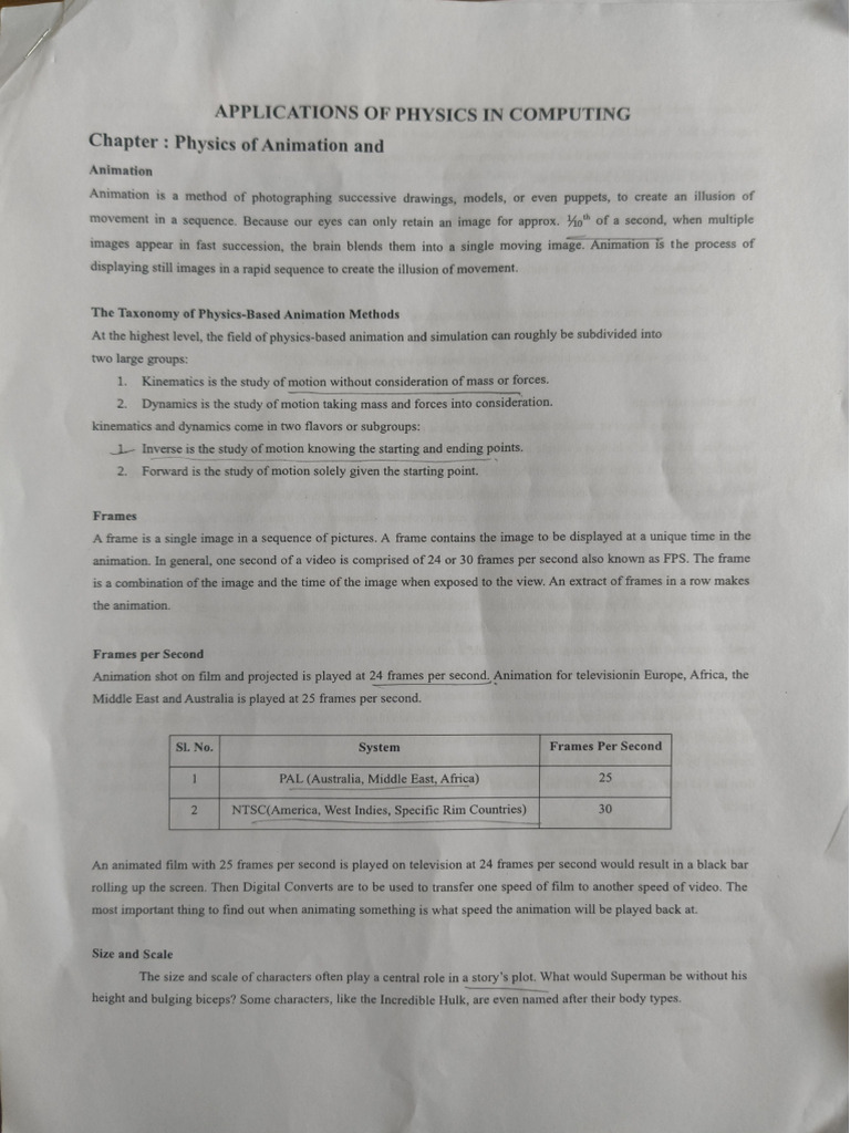 Physics in Animation | PDF