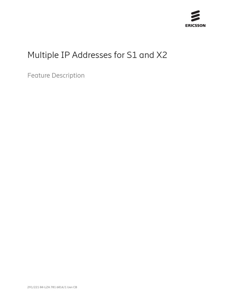 Multiple IP Addresses For S1 and X2 | PDF | I Pv6 | Internet Protocols