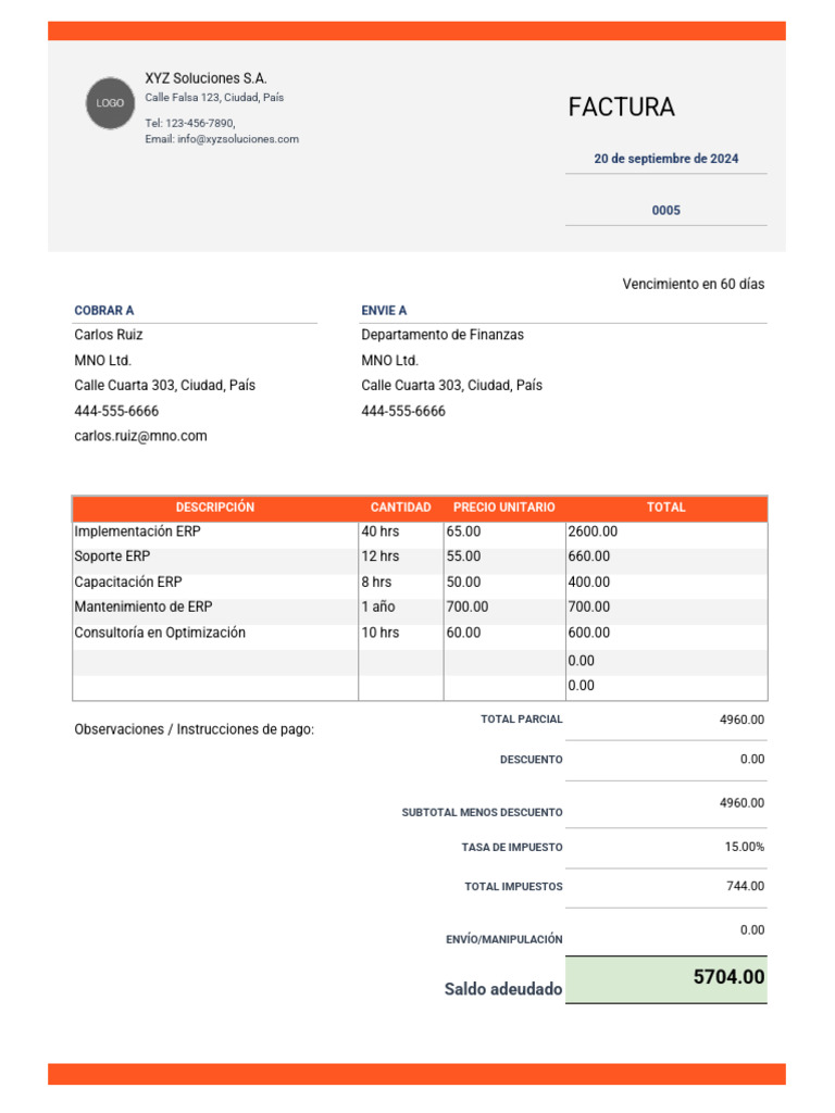 Ejemplo Factura | PDF