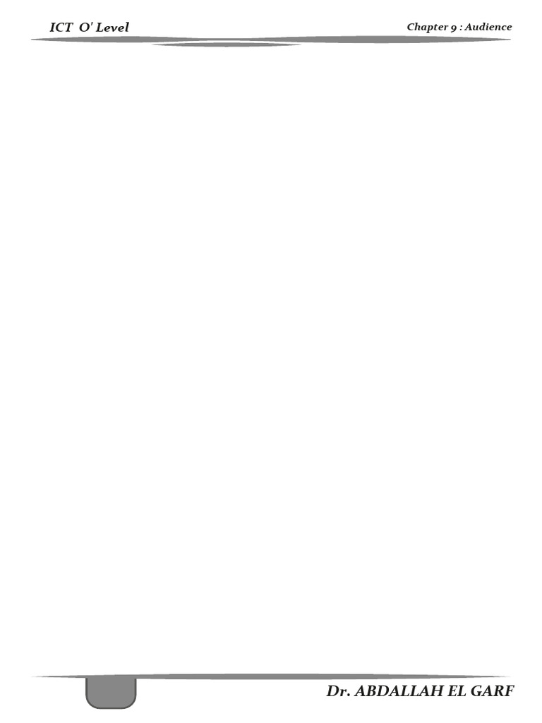 ICT O' Level: Dr. Abdallah El Garf | PDF