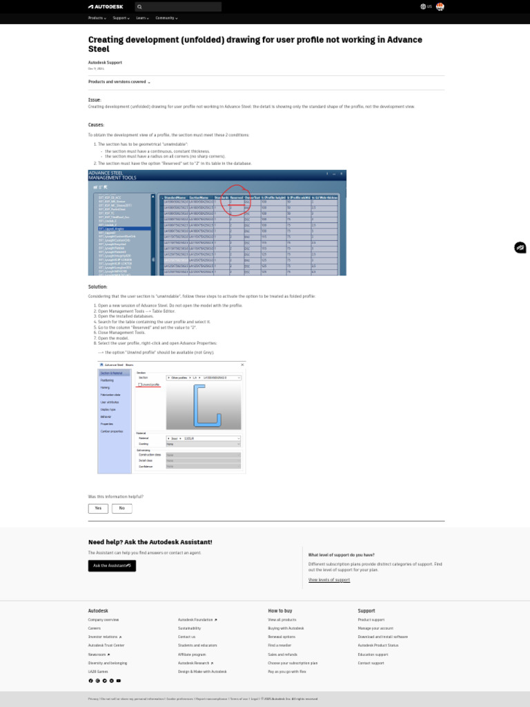 Fix Advance Steel Unfolded Drawing Issue | PDF | Autodesk | Information Technology
