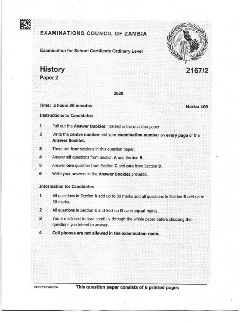 G12-History 2020 p2 Internal | PDF