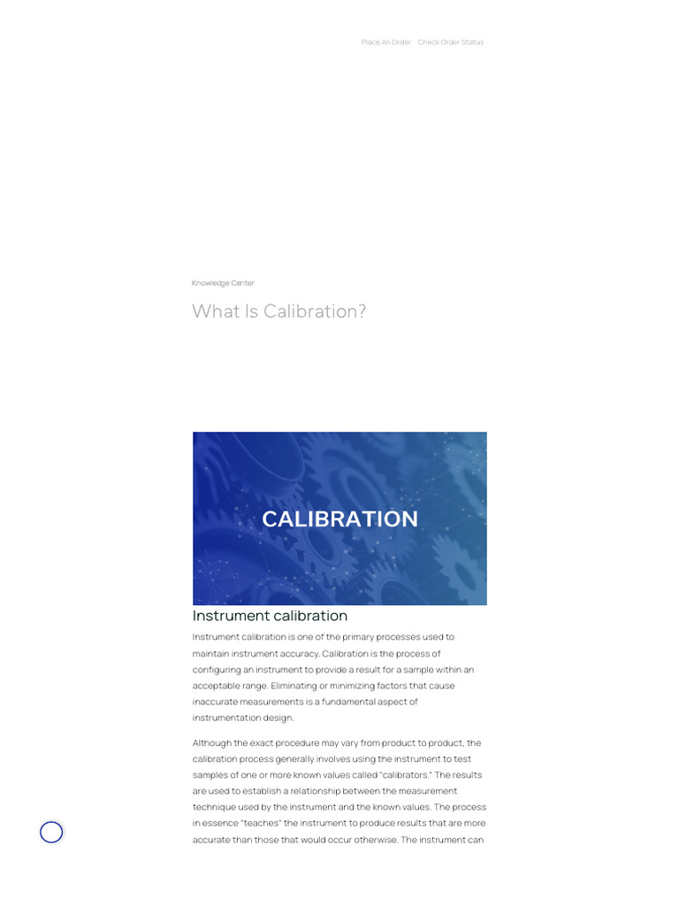 What is Calibration_ - Advanced instruments | PDF | Calibration | Verification And Validation