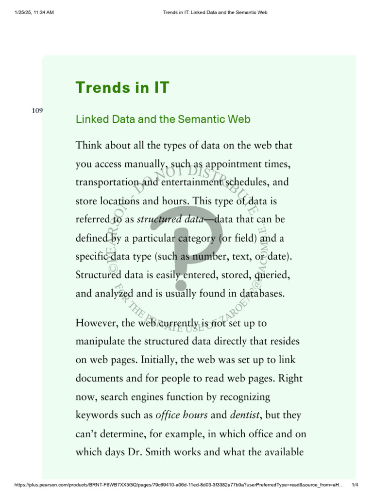 Trends in IT - Linked Data and The Semantic Web | PDF | Semantic Web | Data Model