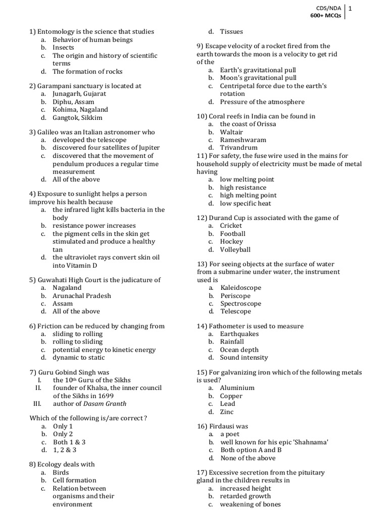 CDS 600 MCQ-hqnacc | PDF | Atmosphere Of Earth | Troposphere