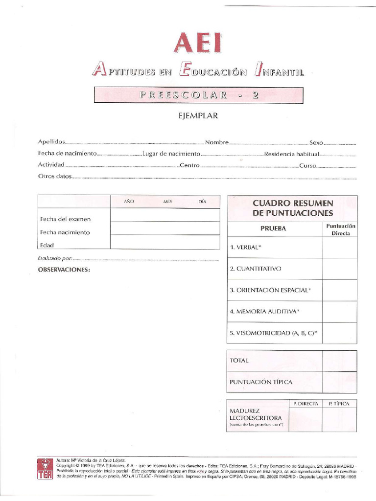 CUADERNILLO AEI | PDF