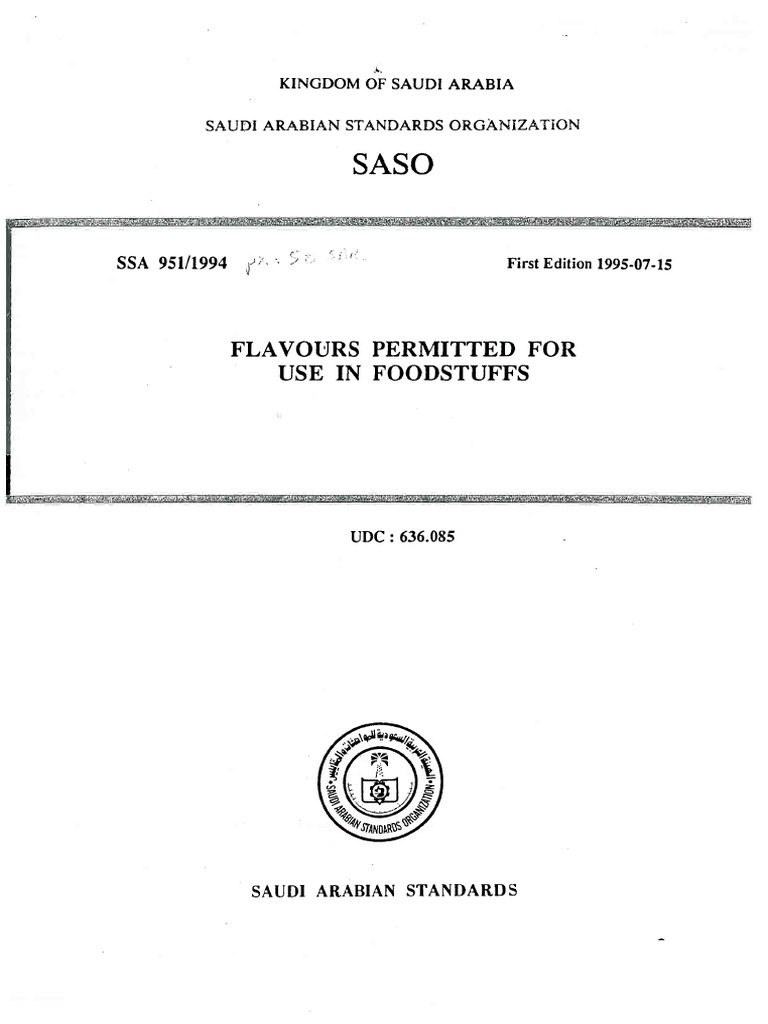 SASO Flavours | PDF