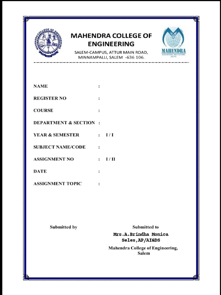 Python Assignment Front page-WPS Office | PDF