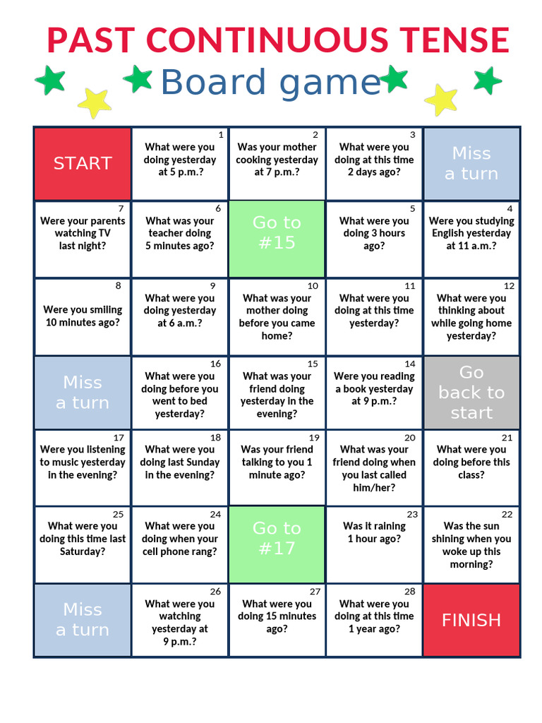 Past Continuous Tense Practice Questions | PDF