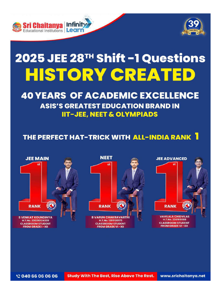 Jee Main 2025 28th Jan Shift 1 Paper Solutions Pdf Phase Matter