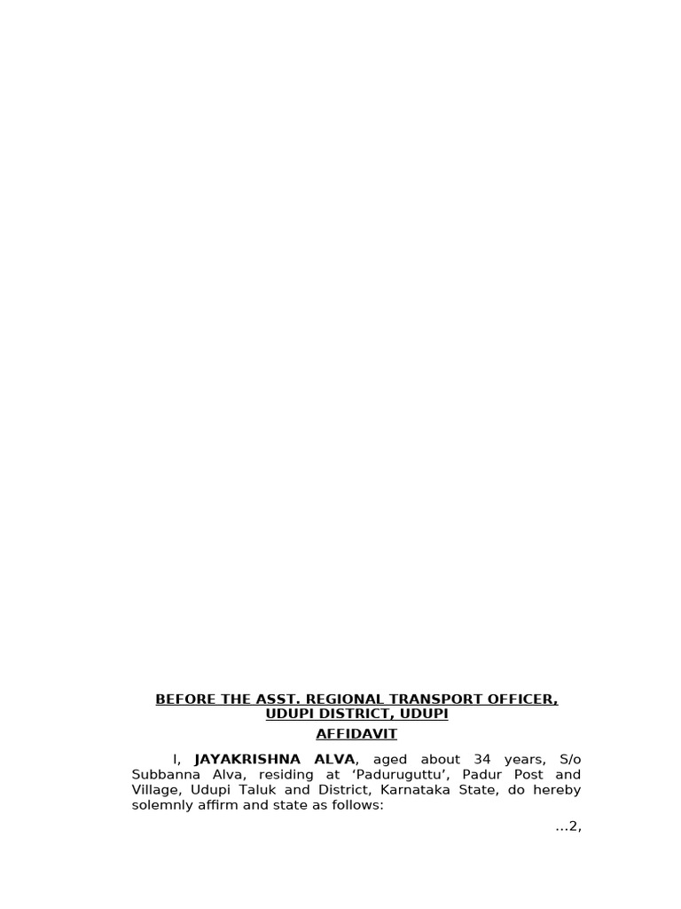 AFFIDAVIT LOST DOCUMENTS | PDF | Affidavit | Civil Law (Common Law)