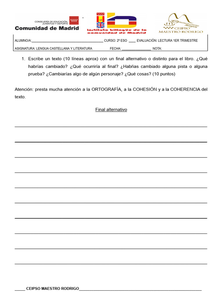 Redacción Mi Viaje Ideal | PDF