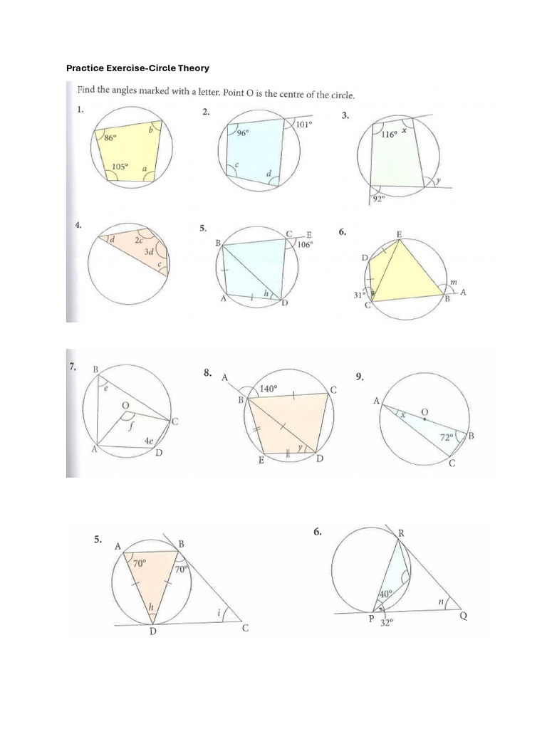 Circle Theorem Pdf
