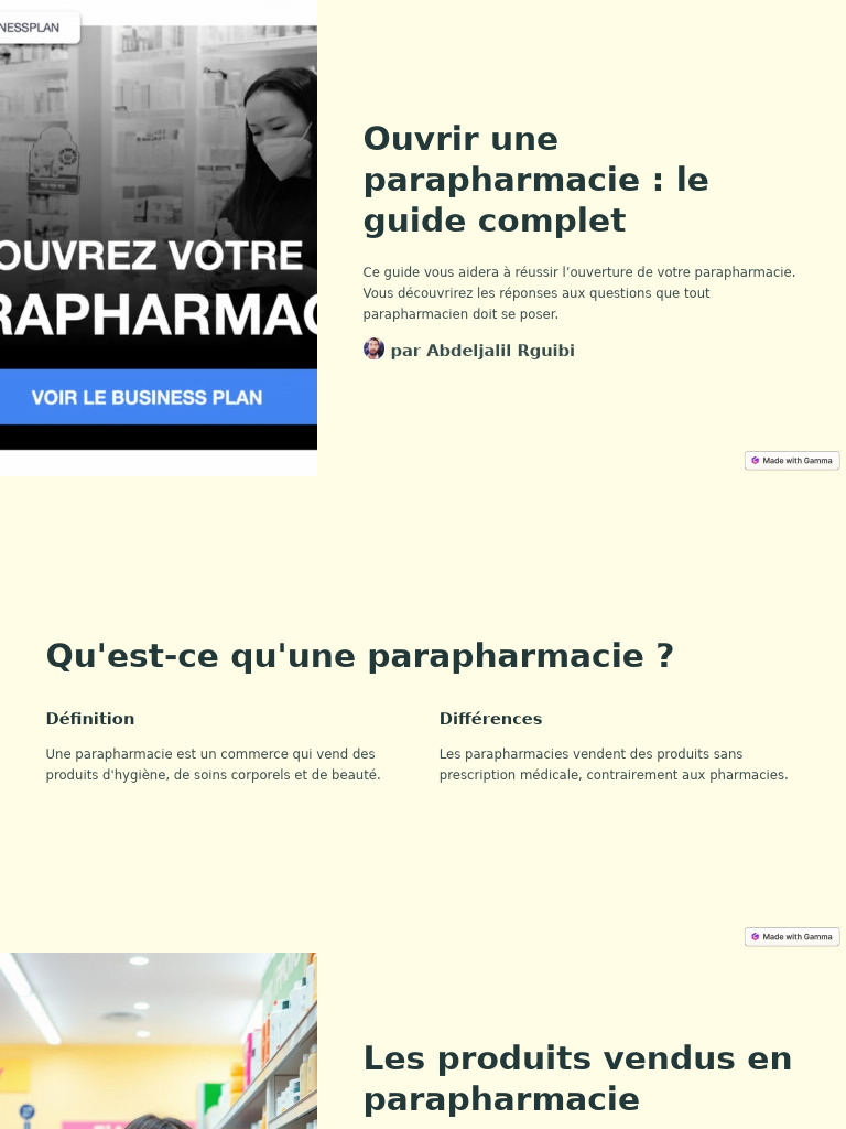 Ouvrir Une Parapharmacie Le Guide Complet | PDF