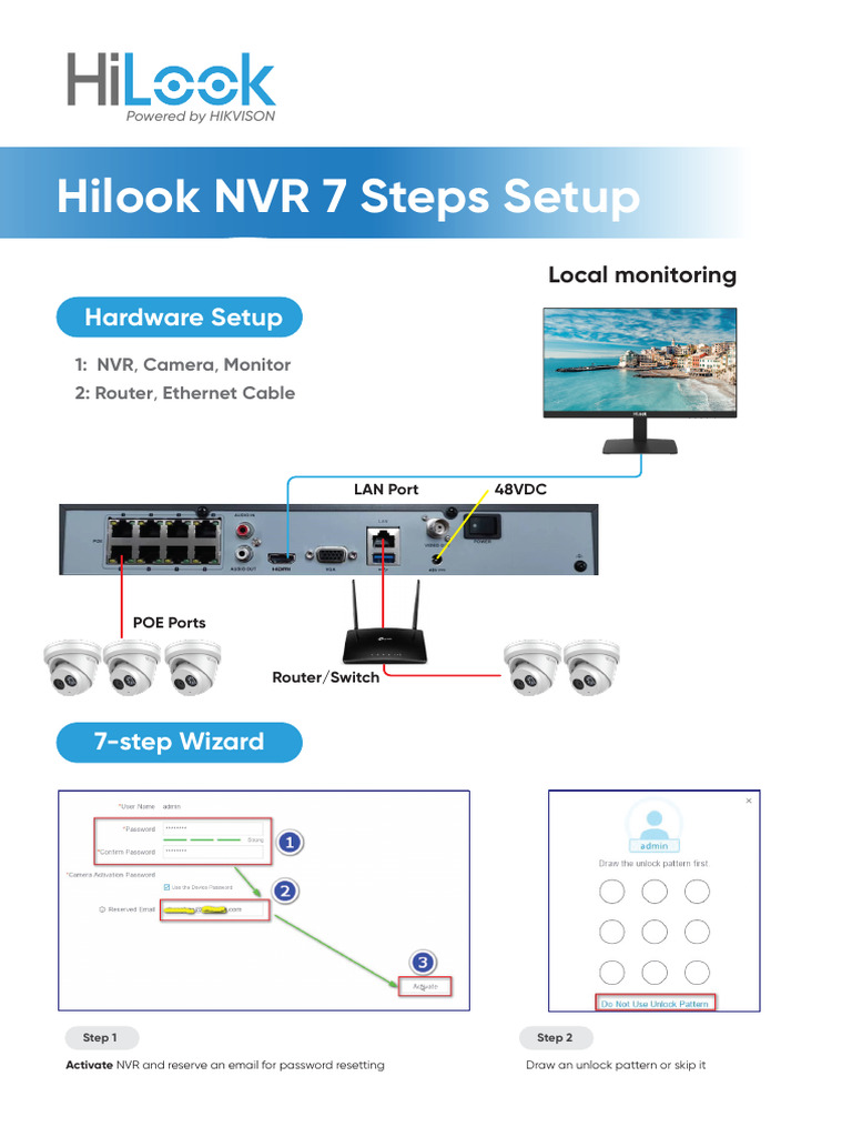 Preview - Hilook NVR 7 Steps Setup | PDF
