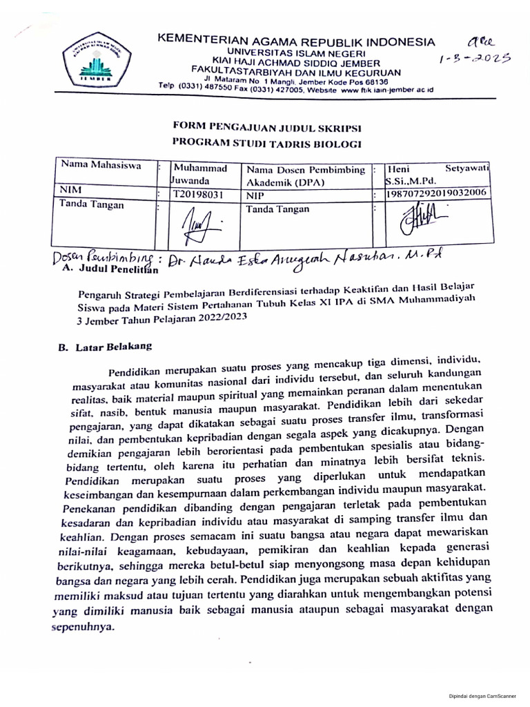 Mini Proposal Muhammad Juwanda | PDF