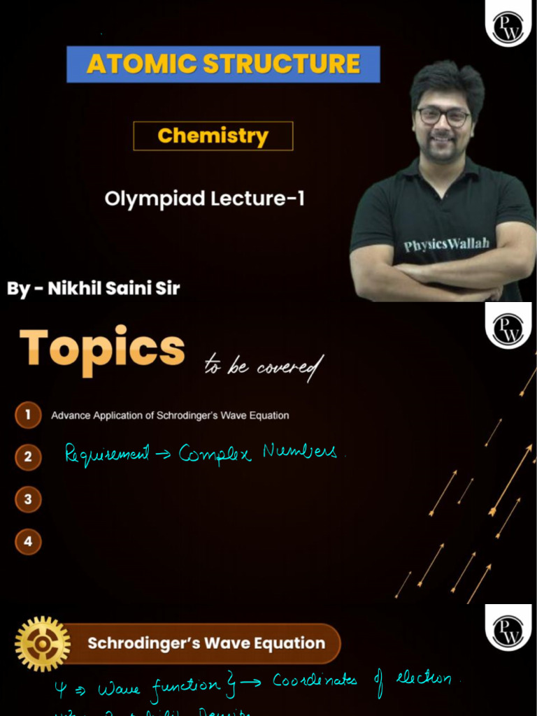Olympiad Atomic Structure Lecture 01 - Class Notes | PDF