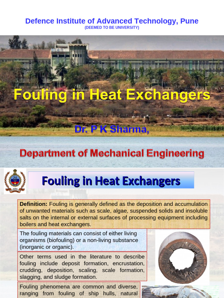 Fouling in Heat Exchangers | PDF | Corrosion | Heat Exchanger