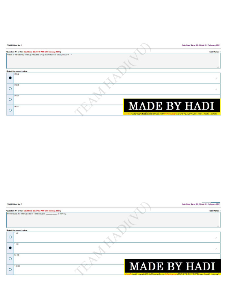 CS401 Final Term File 5 Solved by Team Hadi | PDF