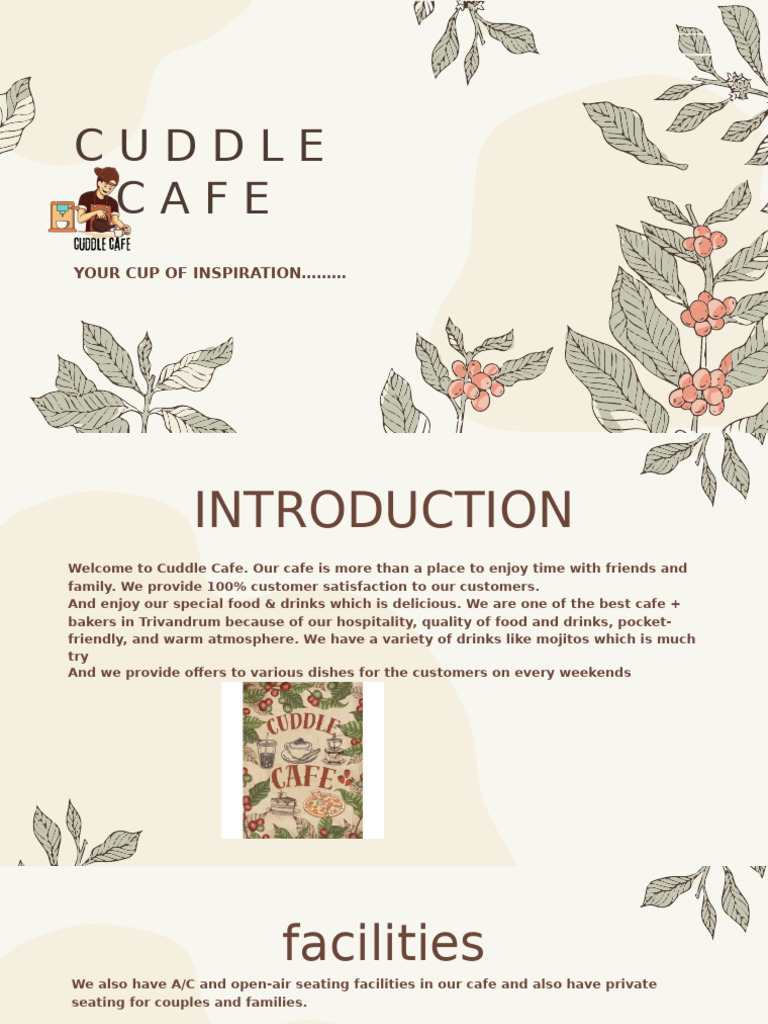 cuddle cafe ppt | PDF