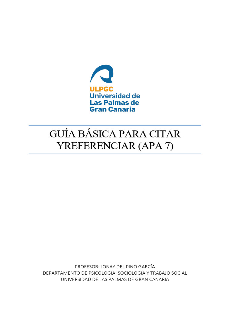 Gu A PR Ctica para Citar y Referenciar APA 7 1666672022 | PDF
