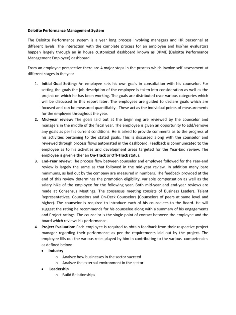 Deloitte Performance Management Overview | PDF | Competence (Human ...