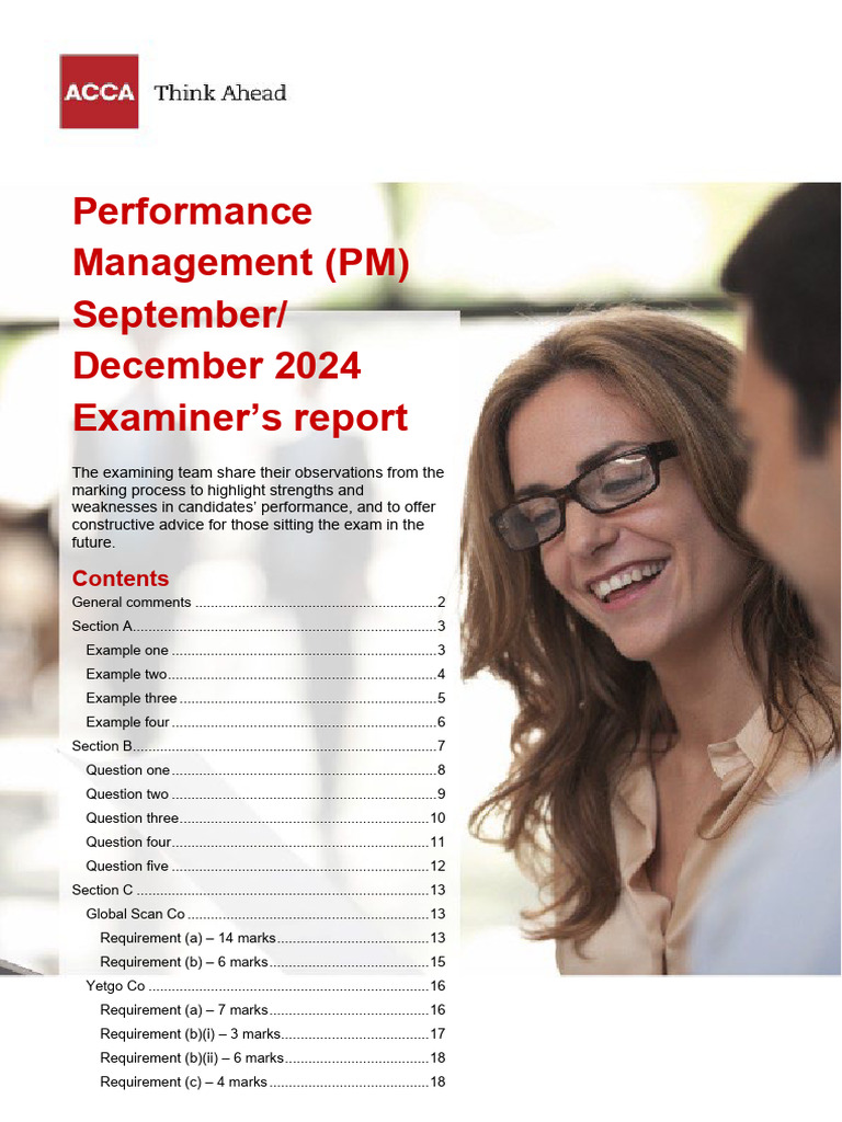 SD24 PM Examiner's Report | PDF | Data Analysis | Seasonality