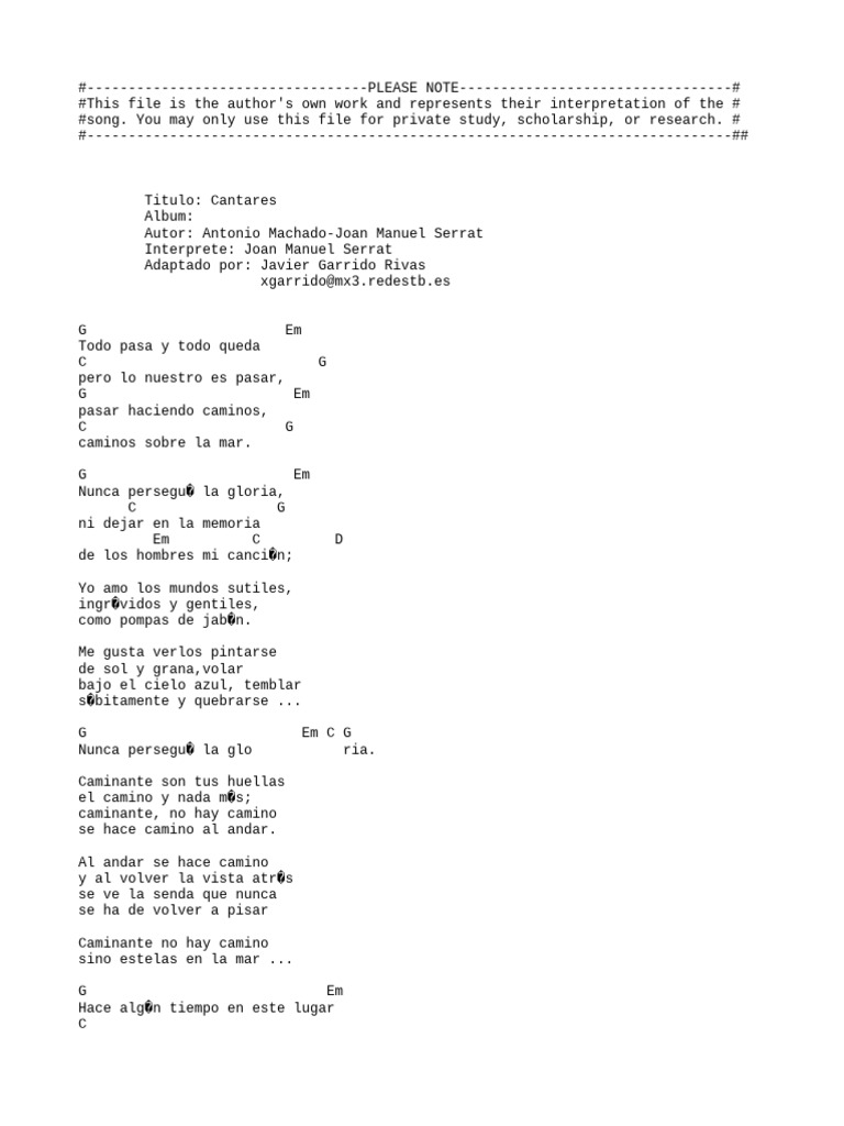 Cantares | PDF
