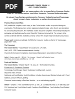 Consumer Studies Notes | PDF | Nutrition | Diet & Nutrition