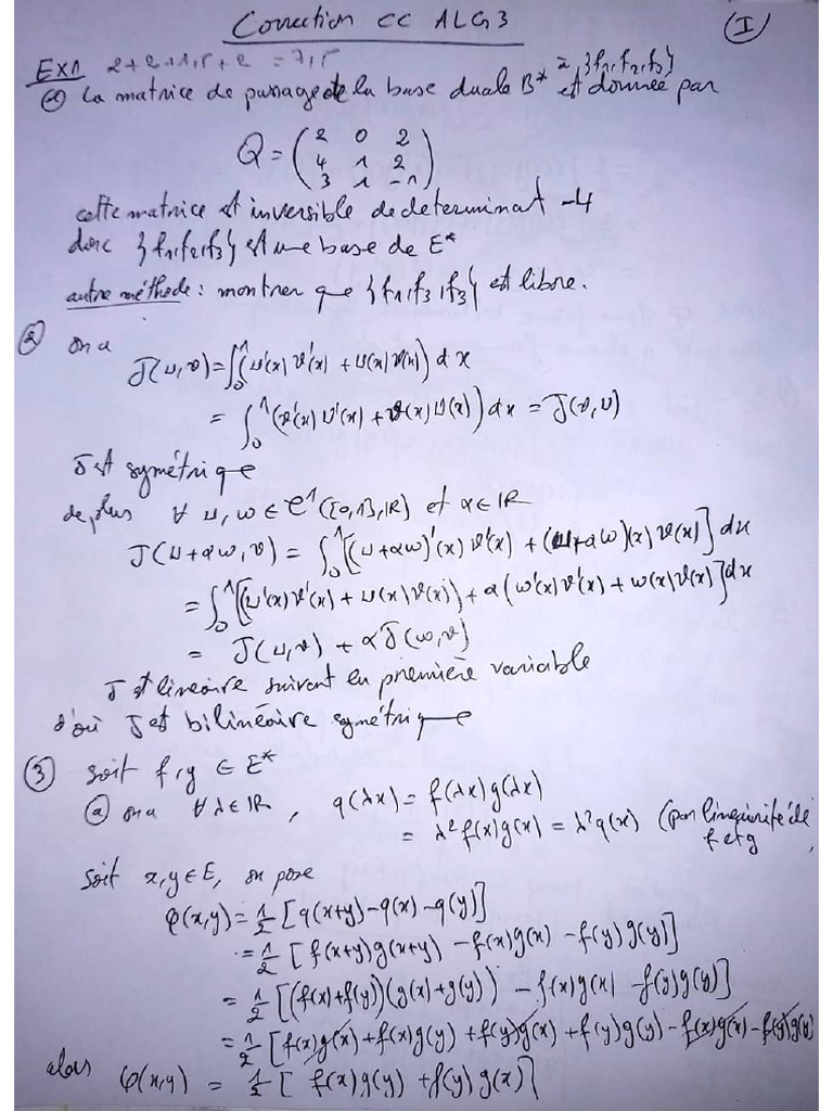 CC Dalgebre Corrige | PDF
