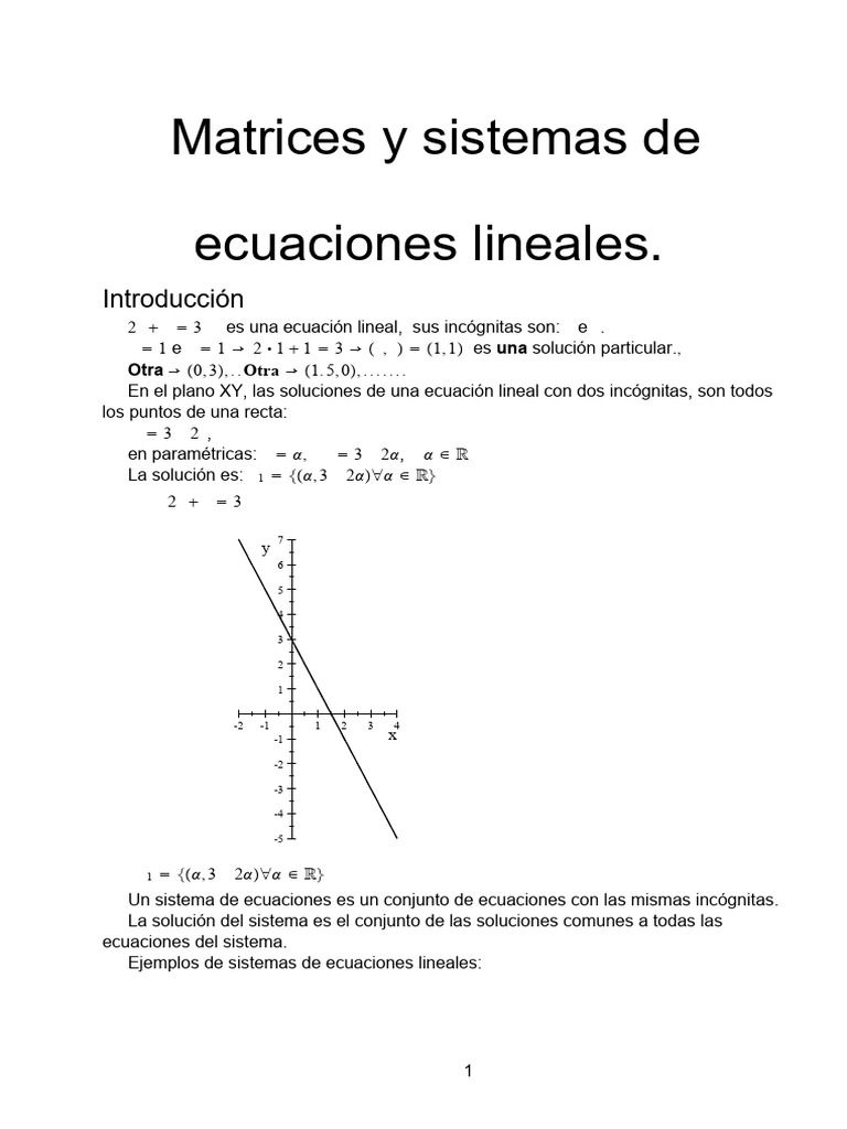 Matrices y Sistemas Lineales | PDF | Matriz (Matemáticas) | Determinante