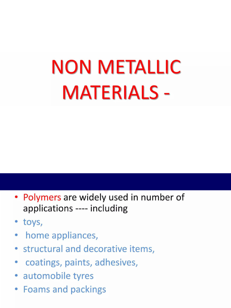 Non Metallic Materials | PDF