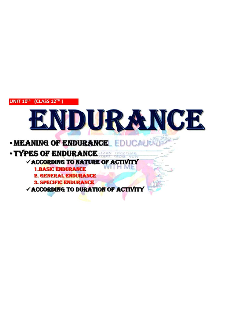 Ch-10 Endurance | PDF