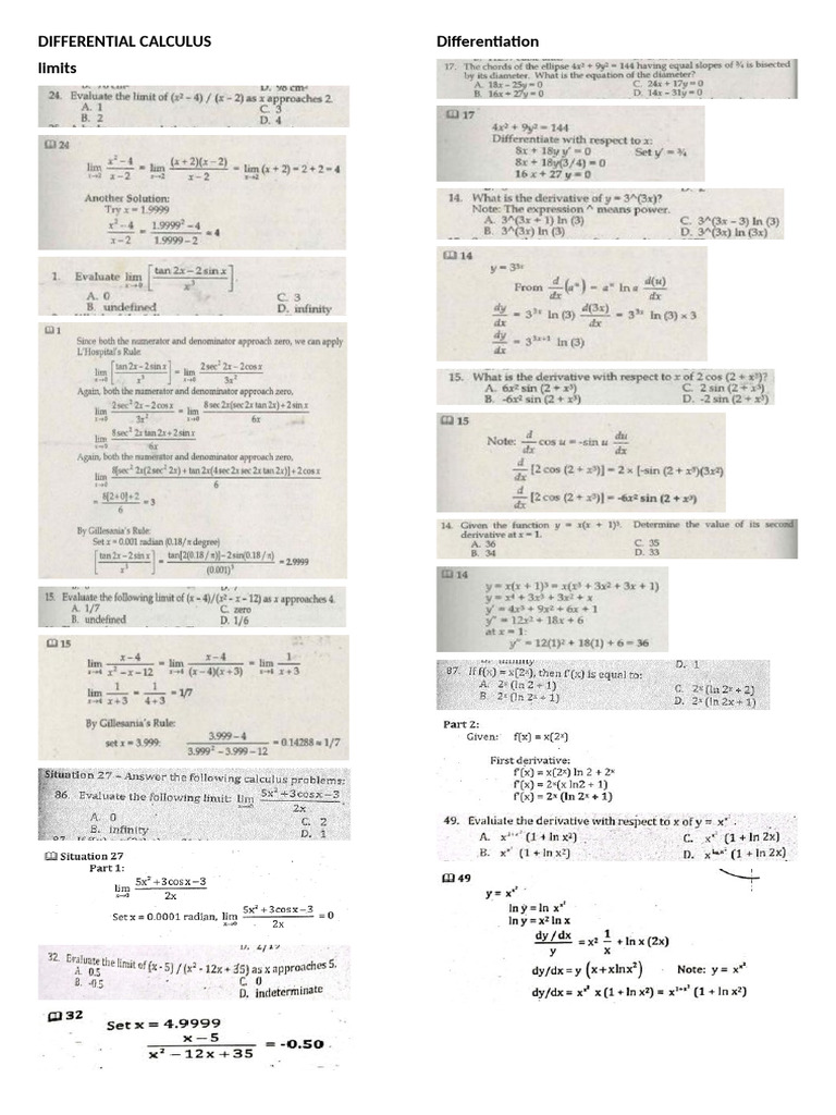 Differential Calculus | PDF