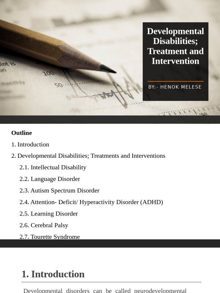 Developmental Disabilities; Treatments and Interventions | PDF ...
