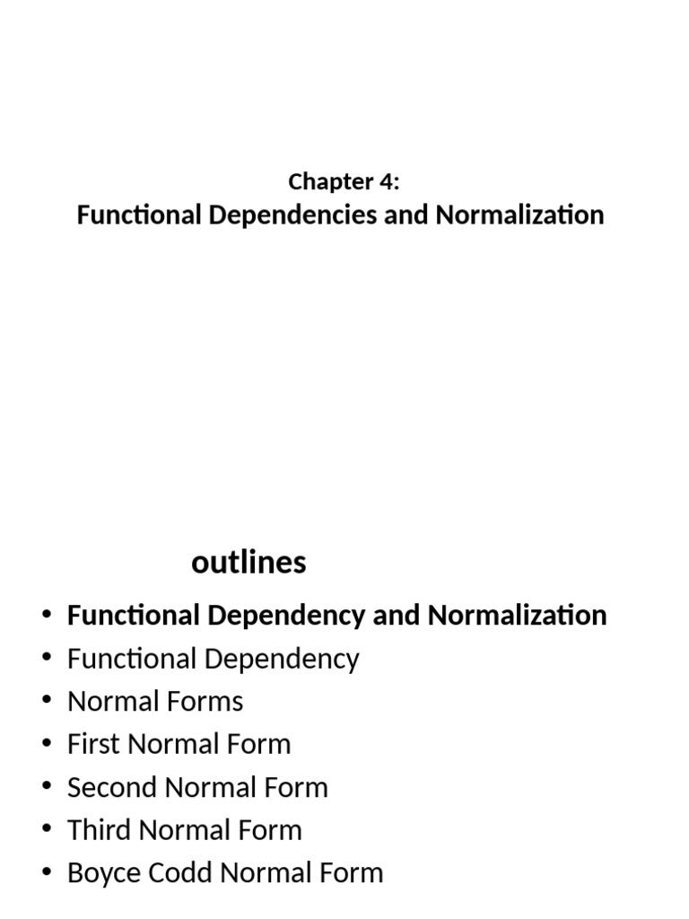 Chapter 4- Database Design - (Normalization) | PDF | Relational Model ... Chapter 4- Database Design - (Normalization) | PDF | Relational Model ...