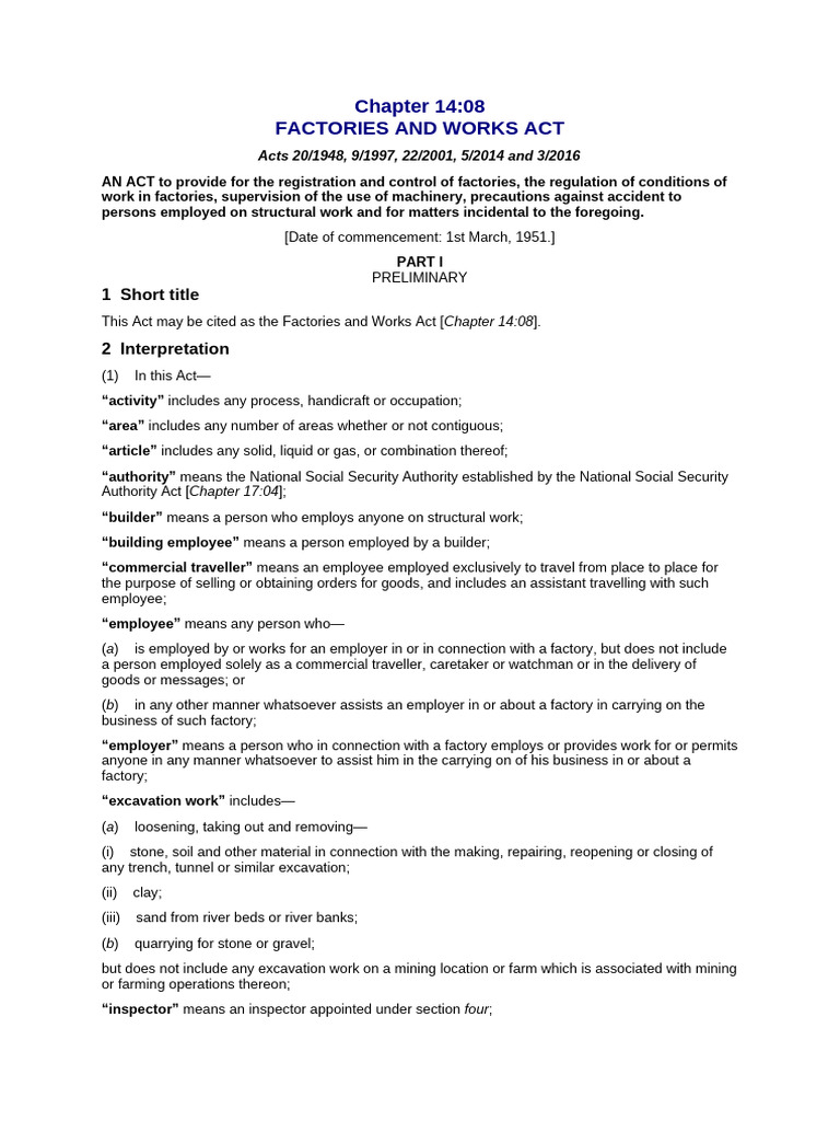 Factory Safety Regulations | PDF | Employment | Magistrate