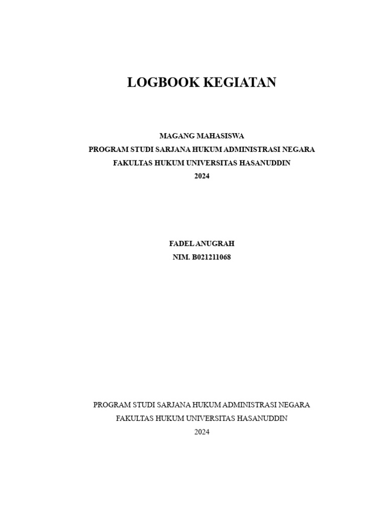 Logbook Magang Mandiri - Fadel Anugrah | PDF