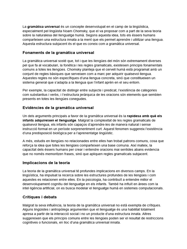Gramàtica Universal Camp | PDF