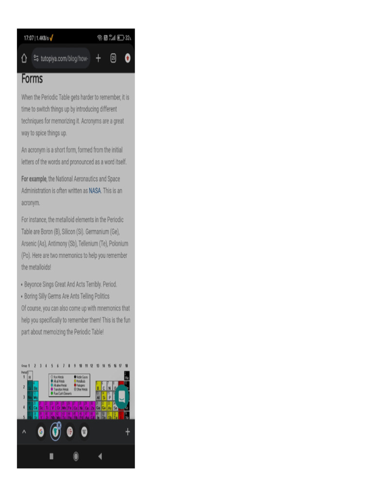 Periodic Table Trick Metalloids Aarav0A1 | PDF