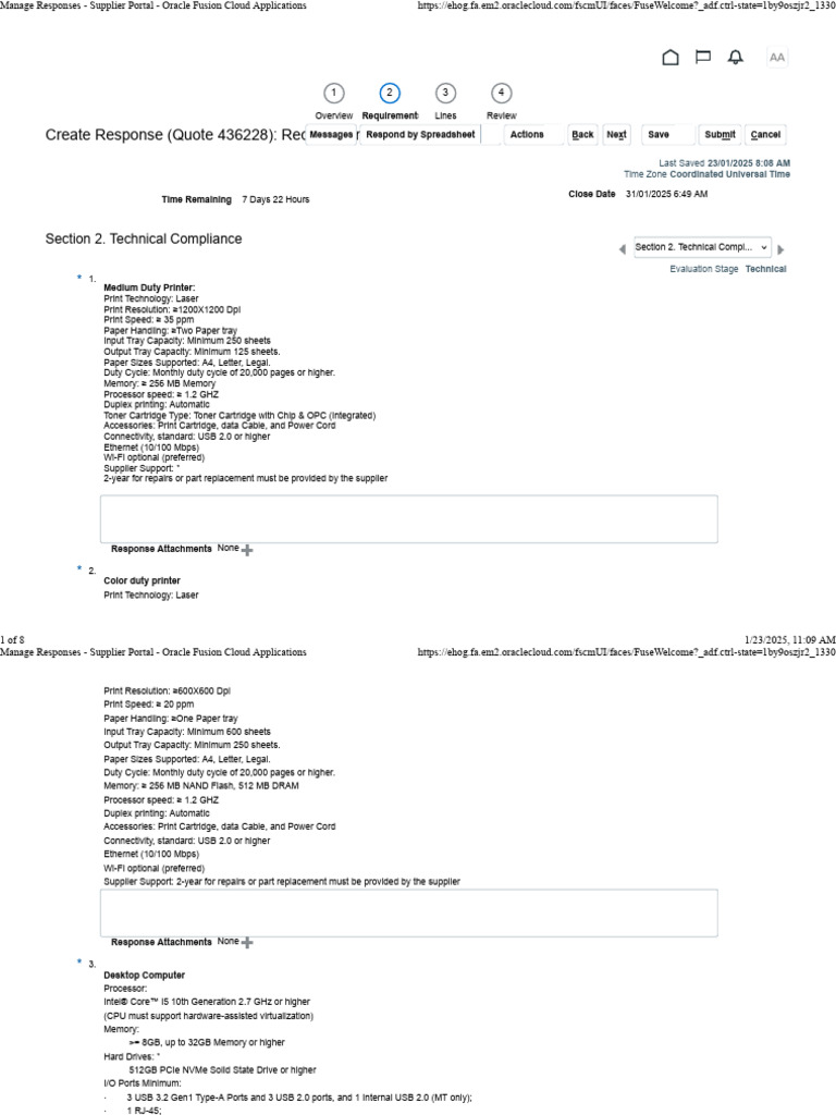 ESL Requirement spec | PDF | Usb | Laptop